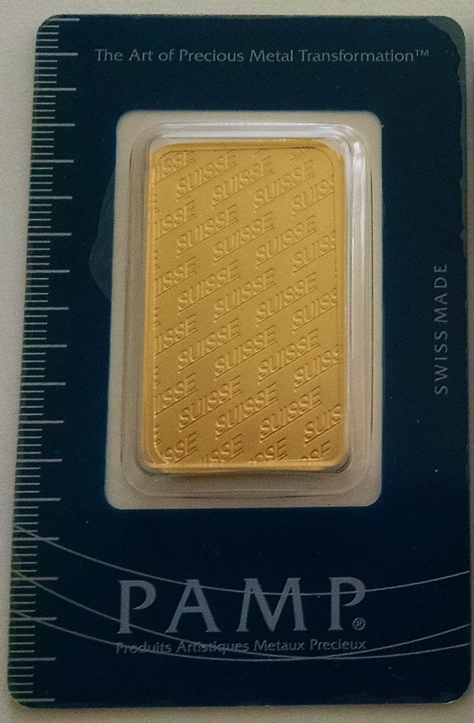 1 oz Gold Bar – Pamp Suisse New Design in Assay Card - HW Minting Company